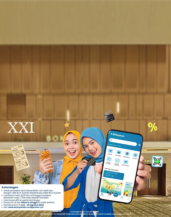 Buy movie ticket at XXI Get 40% cashback